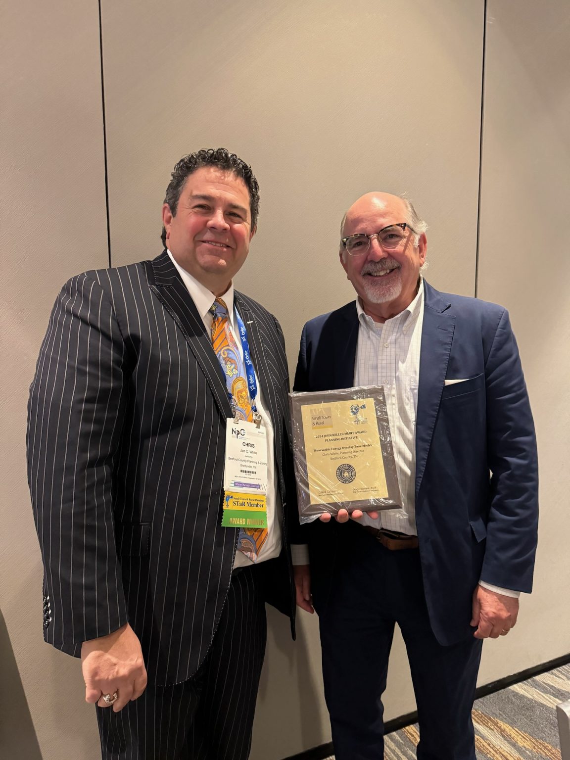 Chris White, Planning Dept. receive national award - Bedford County Post